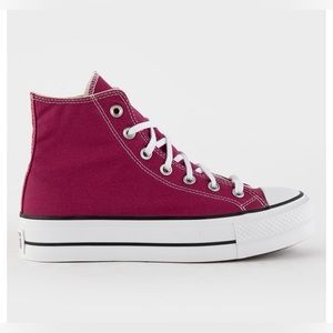 Converse | Shoes | Converse Dark Red High Top Platform | Poshmark